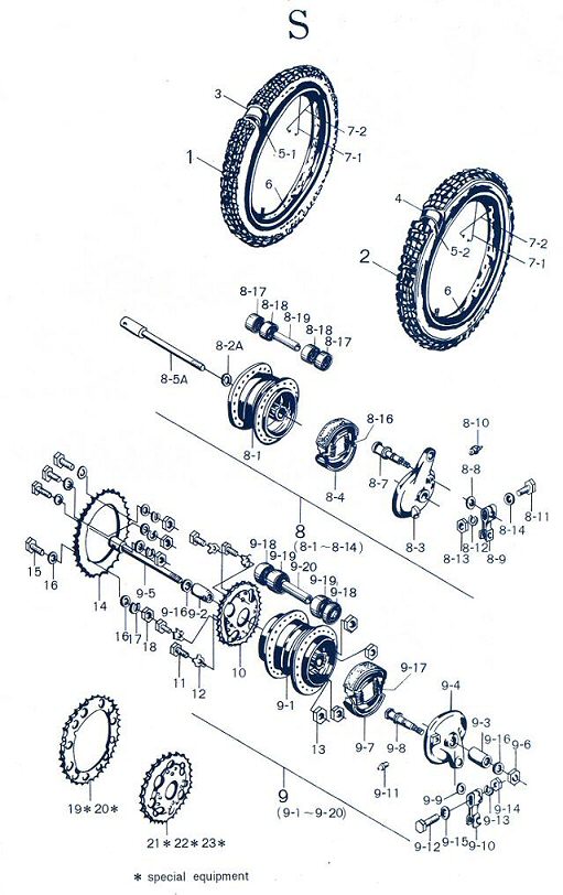 Model 90 Figure S Schematic - Hodaka-Parts.com
