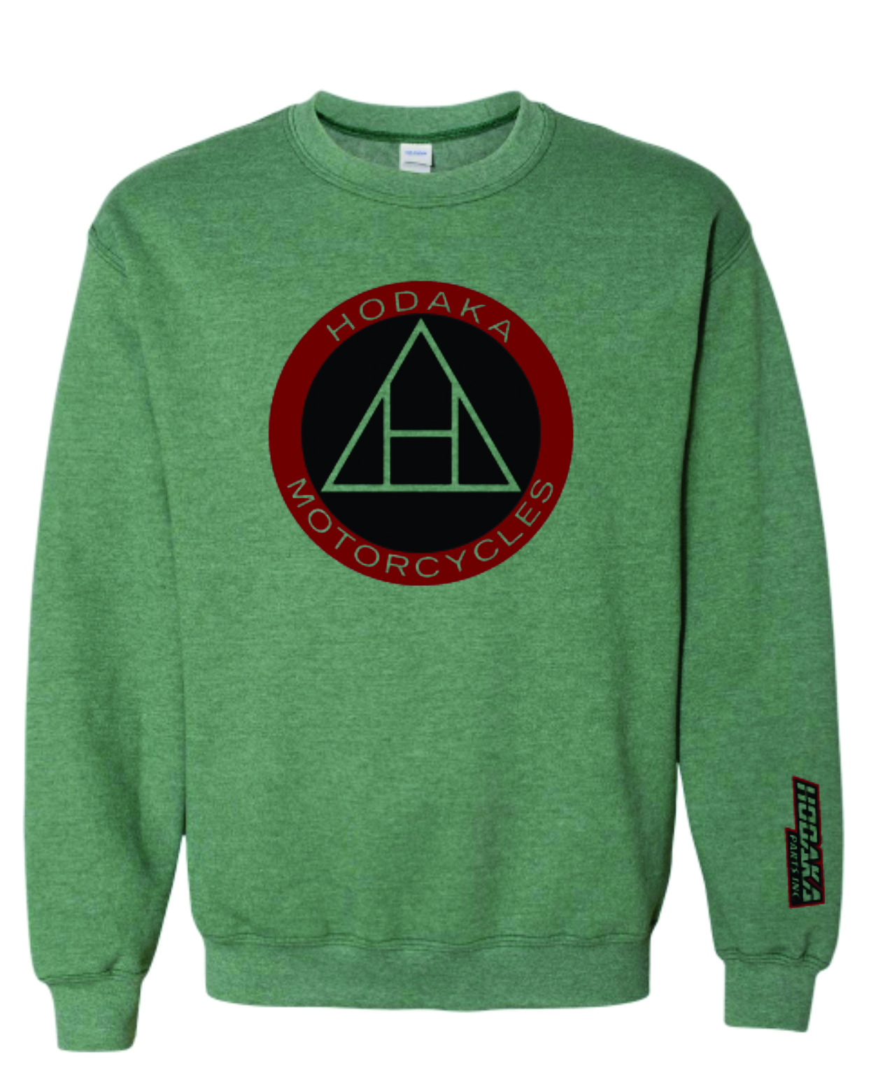 Hodaka Logo Heather Green Sweatshirt - Hodaka-Parts.com