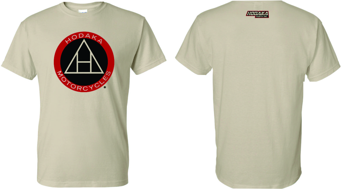 Hodaka Logo Sand (Tan) T-Shirt - Hodaka-Parts.com