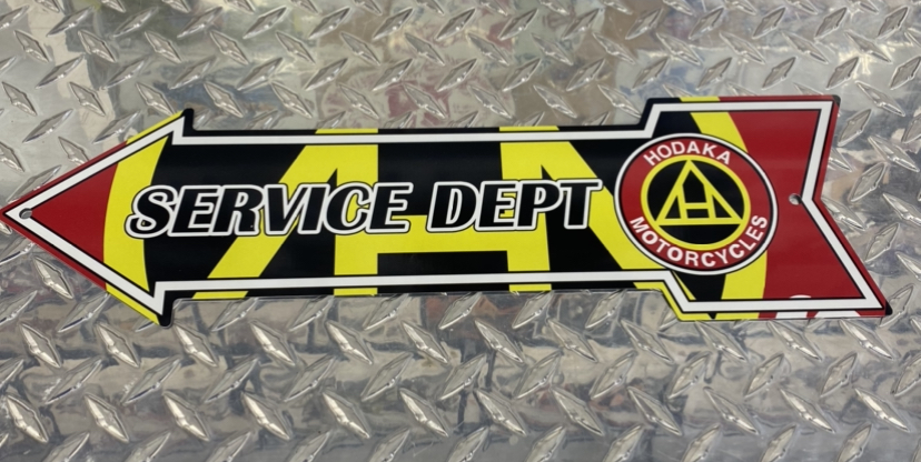 Hodaka Service Department (Left) Sign 17" x 5" - Hodaka-Parts.com